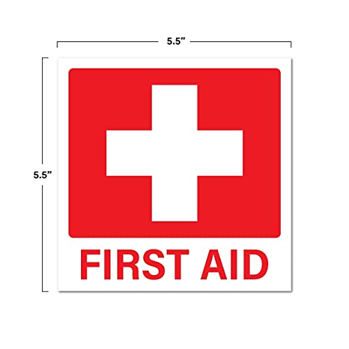 Sutter Signs First Aid Sticker Decals (Pack of 10)