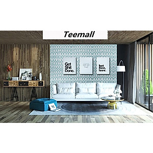 Teemall Self-Adhesive Wallpaper Light Green Damask Removable PVC Shelf Drawer Liner Home Decor 17.7 Inch by 9.8 Feet Sticker