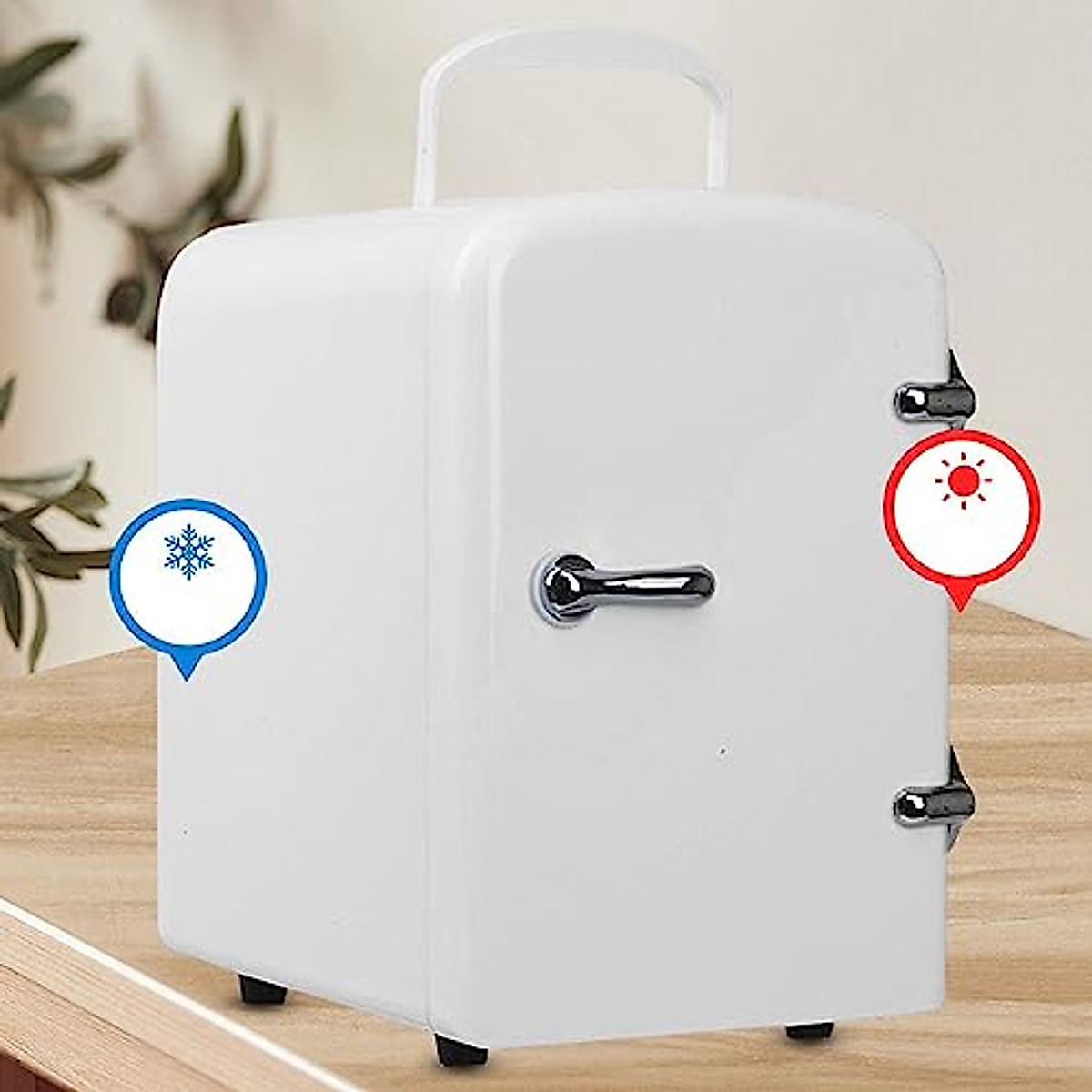 ＫＬＫＣＭＳ Mini Fridge, Skincare Fridge, 4L Car Refrigerator, Mini Refrigerator, for Skincare Cosmetics Bedroom Traveling Lunch