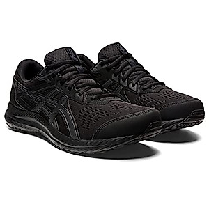 ASICS Men's Gel-Contend 8 Running Shoes, 10.5, Black/Carrier Grey