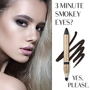 Artisan L'uxe Beauty Velvet Jumbo Eyeliner Pencil - Smokey Eyes in 3 Minutes - Water-Proof, Smudge-Proof, Long-Lasting - Age-Defying Essential Oils - Midnight (Shade: Black)