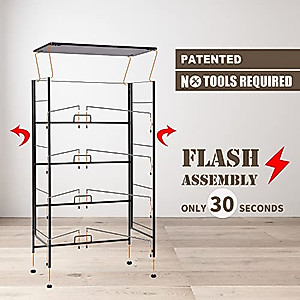 DHMAKER Fabric Dresser for Bedroom, Vertical Dresser Storage Tower, Steel Frame, Wood Top, Easy Pull Textured Fabric Bins, Organizer Unit for Bedroom, Hallway, Entryway, Closets, 4 Drawers, Coffee