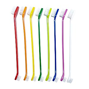 JUWANTU Dog Toothbrush Set of 8 – Dual Headed Dental Hygiene Brushes for Small to Large Dogs, Easy Teeth Cleaning & Dental Care,Dog Tooth Brushes for Small to Large Dogs, Cats, and Most Pets