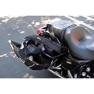 AO Coolers - AO18MOTO Motorcycle Saddle Bags Soft Cooler (15-Can Capacity), Black