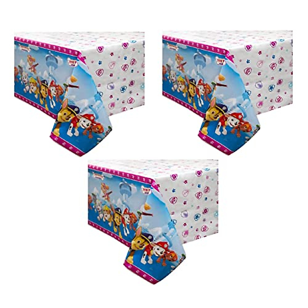 Hotel Safety Products Inc. Paw Patrol Girl Rectangular Printed Plastic Table Covers 3ct for Birthday Parties, 54X84 Inch
