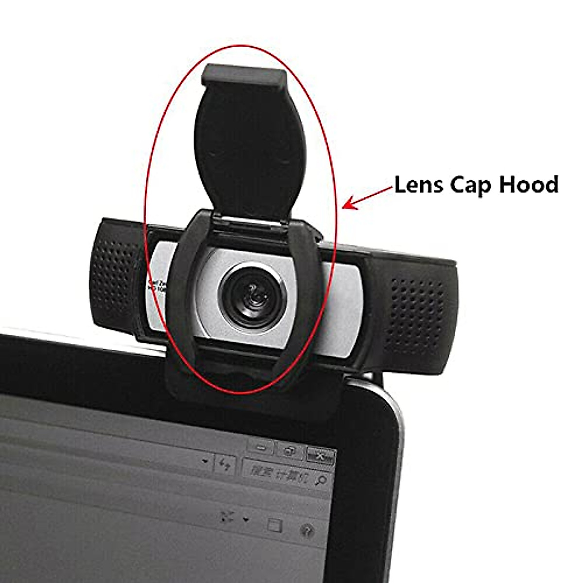 Webcam Lens Cover, Camera Lens Cap Case Privacy Shutter Compatible for Logitech HD Pro Webcam C920 C922 C930e Camera Hood for Privacy/Security Durable ABS