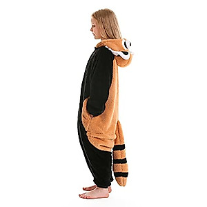 ATOZ Onesie for Kids, Animal Pajamas Halloween Cosplay Costume for Girls Boys, Raccoon 2-3T