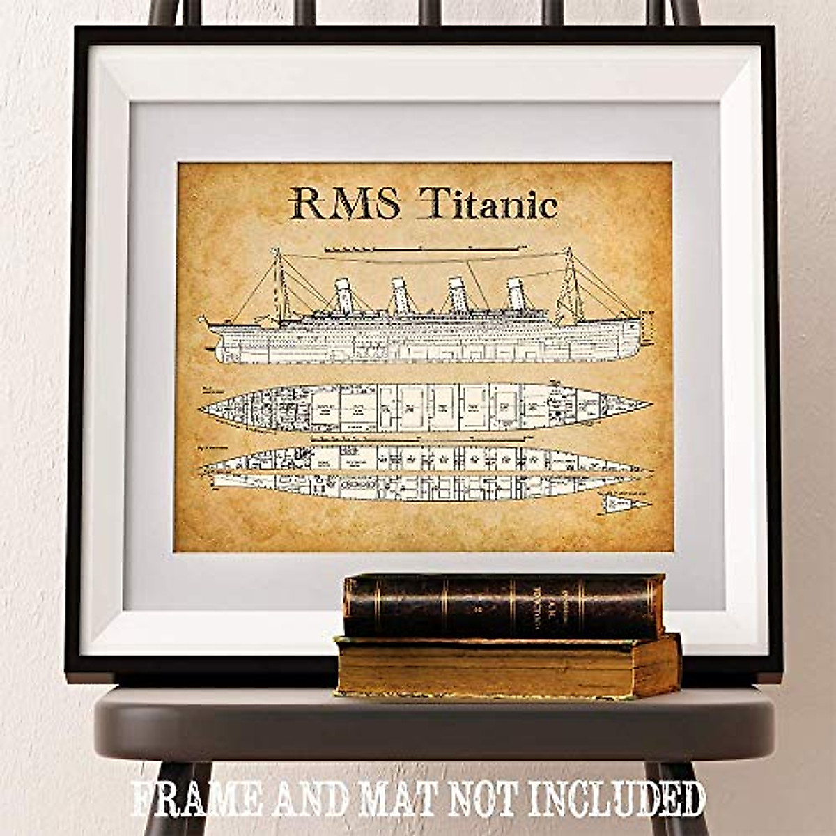 Titanic Poster Blueprints - 11x14 Unframed Print - Great Titanic Gift and Titanic Decor for History Buffs - Wonderful Titanic Picture