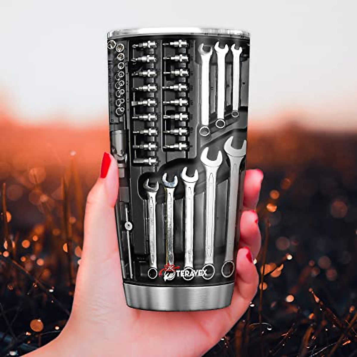 TERAVEX Mechanic Gifts for Men, Insulated Vacuum, Tumbler with Lid20 Ounces on National Mechanic Appreciation Day (Mechanic)