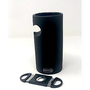 Dubskey CIGAR HOLDER CUP – Silicone Drinking Glass, Built-in Blunt Rest For Outdoors, GOLF, BOATING, CAMPING & TRAVEL, Bourbon, Whiskey, Scotch, Mixers & Cocktails (15 oz) - With Guillotine Cutter