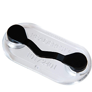 Readerest Magnetic Eyeglass Holder - Name Tag and Magnet Badge Holder - Sunglasses Holder in Classic Black- Stylish Accessory for Men and Women - Gifts for Mom and Dad
