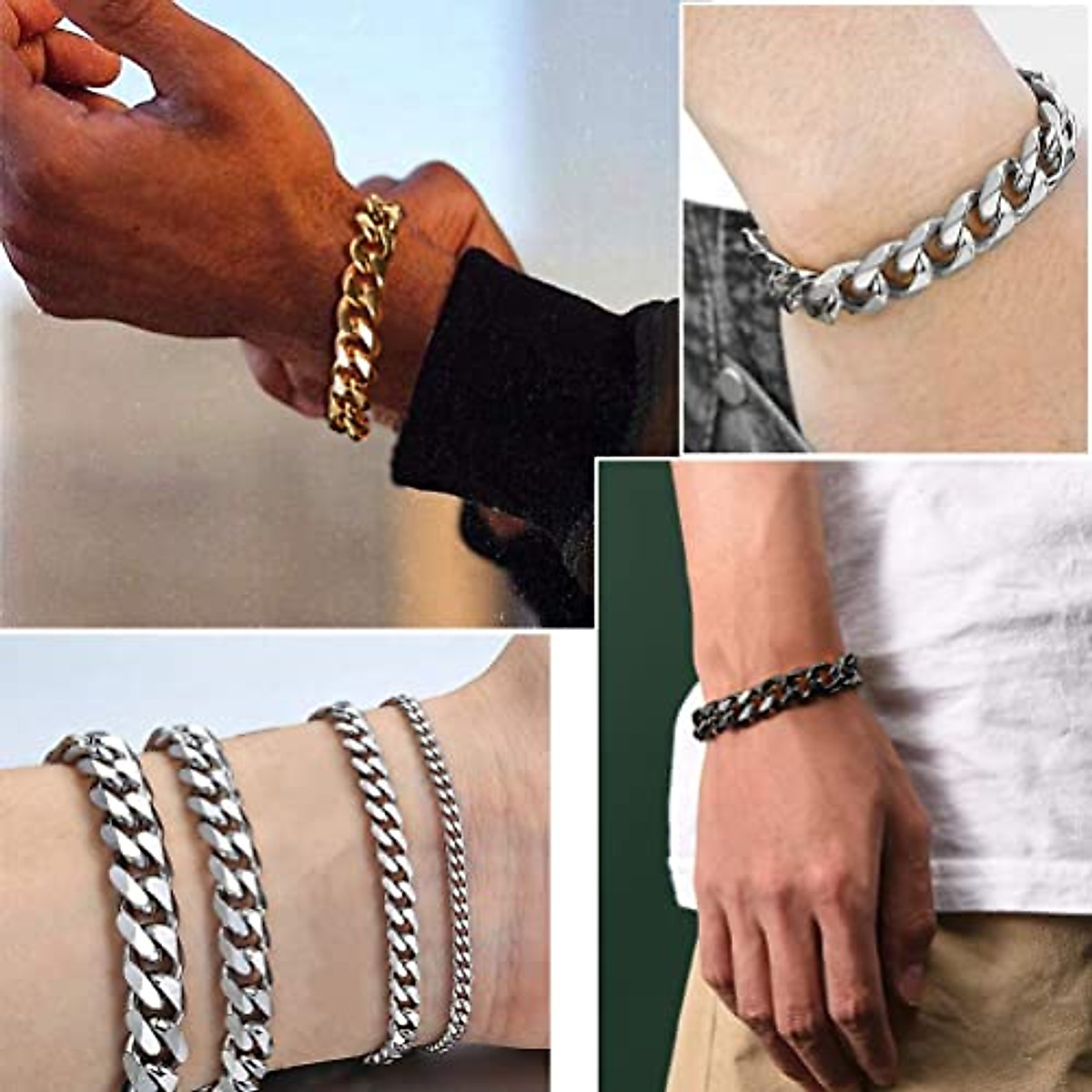 JoycuFF To My Brother Gift,Cuban Chain Bracelet for Brother,Bracelet for Brother,Chain Bracelet Gift for Brother From Sister Brother,Christmas Gift for Brother,10 mm Width 8 Inches Length