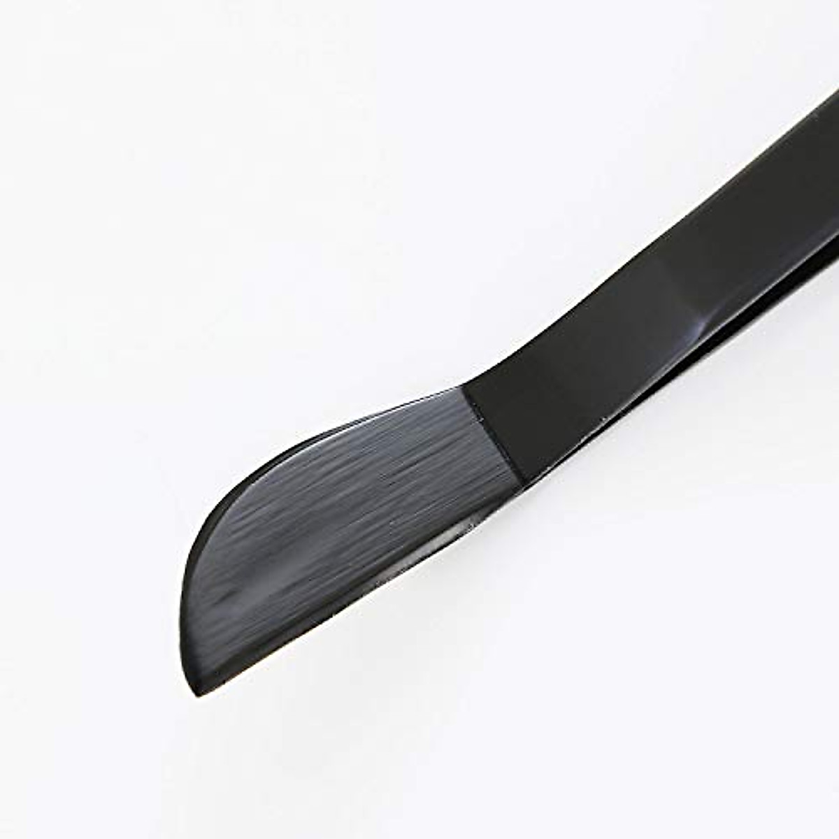 Wazakura Bonsai Curved Tip Tweezer with Spatula MADE IN JAPAN 8.6in(220mm) Stainless Steel Black Coated - Black