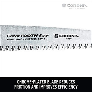 Corona RS 7041 Razor Tooth Folding Saw, 7-Inch Blade , Red