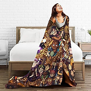 atgzfdr The Owl Anime House Blanket Throw Blankets Ultra Soft Flannel Lightweight Throws for Couch, Bed,All Seasons Use 80"x60"