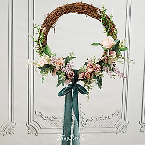 MAYREEL Steel Blue Velvet Ribbon 2 Inch x 3 Yards Frayed Edge Silk Velvet Ribbon Hand Torn Blue Ribbon with Raw Edge for Bridal Bouquet, Invitations, Wedding, Vow Books, Gift Basket, Hair Bows