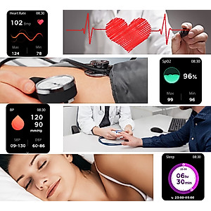 Smart Watch 2023 Answer Make Call, 1.85" Smartwatch for Android iPhone with Voice Control, Heart Rate/ SPO2/Blood Pressure/Sleep Monitor, IP67 Waterproof Step Counter Fitness Tracker for Men Women