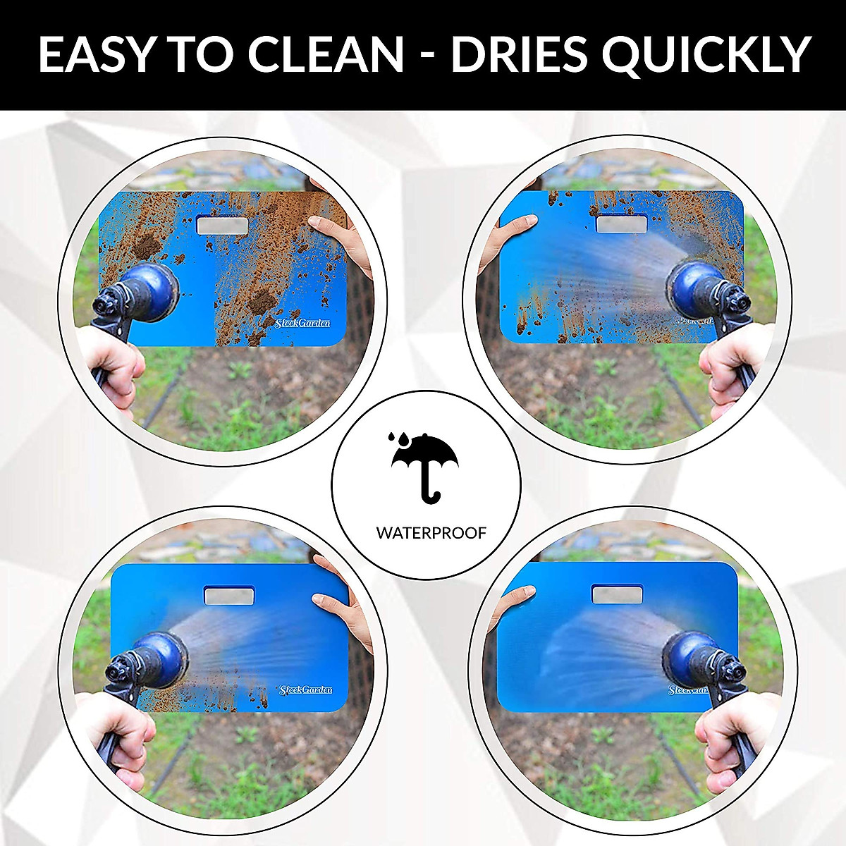 Sleek Garden Premium Thick Kneeling Pads Bath Floor Kneeler for Baby, Knee Pad Cushion for Pool | Thickest, Most Comfortable Foam Mat Kneeler for Yoga & Exercise,Waterproof (11"x17.8"x1.5, Blue)