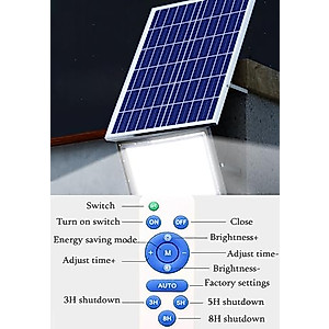 ZXXHNNAIH Solar Street Light IP65 Waterproof Solar Street Lights Outdoor,with 16.4ft Cables Street Solar Light,Easy-to-Install for Basketball Court Backyard