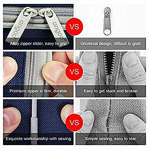 Tiyafuro Pencil Case, Portable Stationery Pencil Pouch, Handheld Pencil Bag with Zipper, Makeup Bag, Multifunctional Pen Pouch, for Boys Teens Adults Students School Office Supplies (Navy Blue)