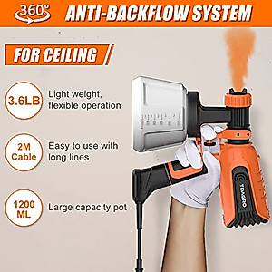 TDAGRO Paint Sprayer 1200ML Container/4 Nozzles/3 Patterns, HVLP Electric Spray Paint Gun, Easy to Clean, Paint Sprayers for Home Interior and Exterior/Fence/Cabinets/Furniture/Walls/Ceiling
