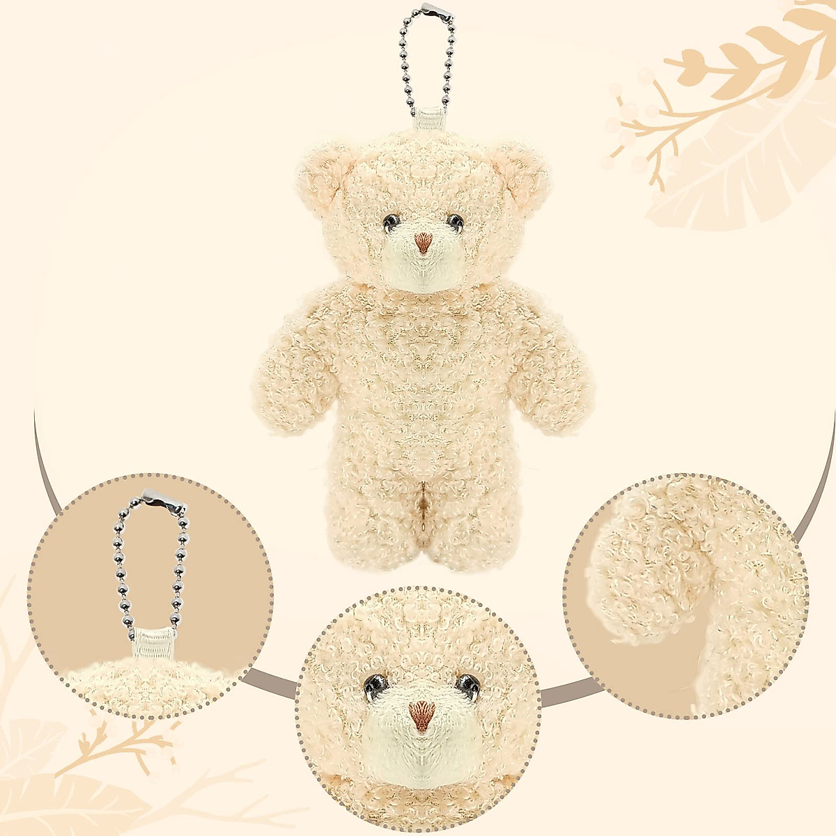 12 Pack Brown Mini Teddy Bears , 4.7 inch Tiny Soft Stuffed Teddy Bear, Small Plush Bears Bulk for Birthday Party Decor Valentine's Day Gift Graduation Party Favors Bag DIY Keychain Crafts