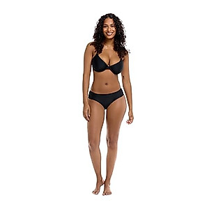 Body Glove Women's Standard Smoothies Nuevo Contempo Solid Full Coverage Bikini Bottom Swimsuit, Black, X-Large