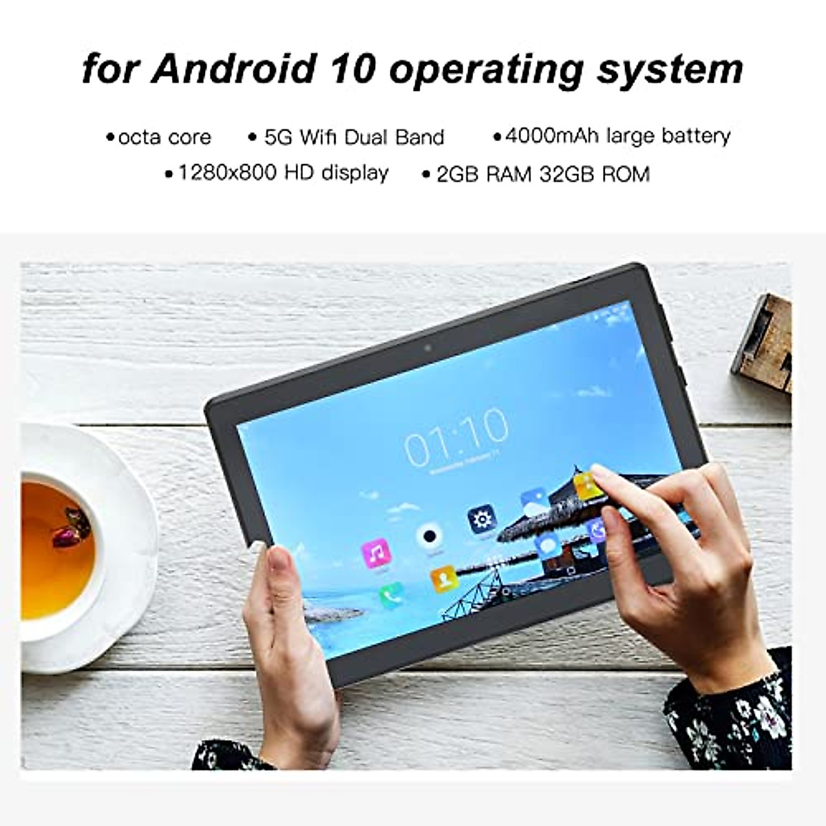 Garsentx 8 Inch Tablet - 1080p Full HD, 5G WiFi
