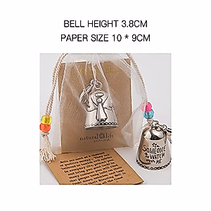 Angel Wing Bell, Bell of Good Luck Gift Blessing Bell Friends are Angels Silver Bell Decorations Christmas Tiny Silver Bell Suitable Gift for Friend or Loved One Angel Blessing Bell Always