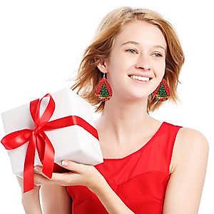 Christmas Earrings for Women Christmas Leather Earrings for Women Christmas Tree Earrings for Women Snowman Elk Santa Earrings for Women