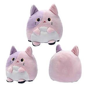 ciaobaby Cat Stuffed Animals, Reversible Plush, 6" Cat Plushie for Girl Boy Adult Kids