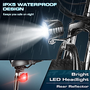 Vivi Electric Bike for Adults 26 Inch 500W Ebike for Adults Removable 48V Battery, Electric Mountain Bike 21 Speed Gears, Electric Bicycle 50 Miles/Pedal Assist