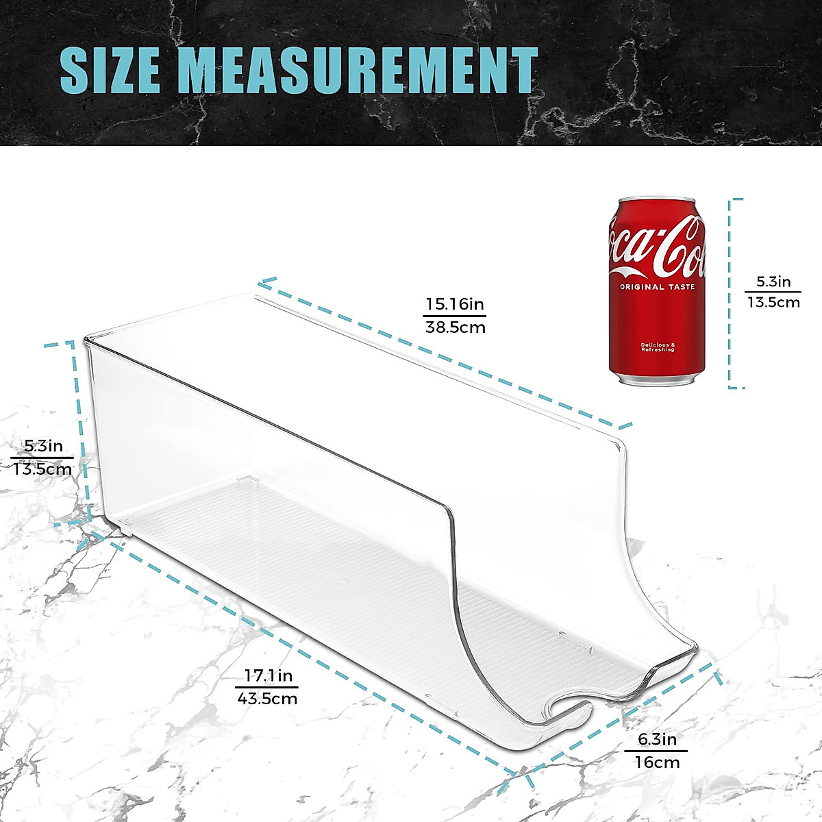 SCAVATA 3 Pack Soda Can Organizer for Refrigerator