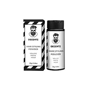 DEGENTZ King Sized Hair Styling Powder - Volumizing and Mattifying Hold (0.8oz / 25g) - Add Life and Texture without Grease - Non-Sticky, Natural Look