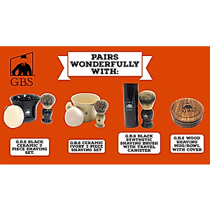 G.B.S Men's Shaving Razor, Sleek Style Handle Compatible With 5 Blade Razor Blades, Black