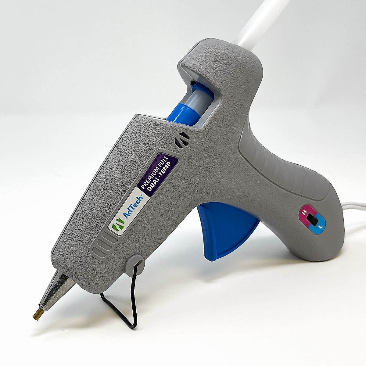 AdTech 0453 2-Temp Dual Temperature Hot Glue Gun Full Size, light gray 7.75 x 2.25 x 10.5 inchs