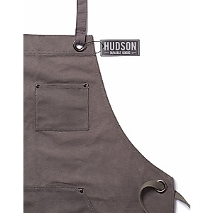 Hudson Durable Goods - Heavy Duty Waxed Canvas Work Apron - Grey