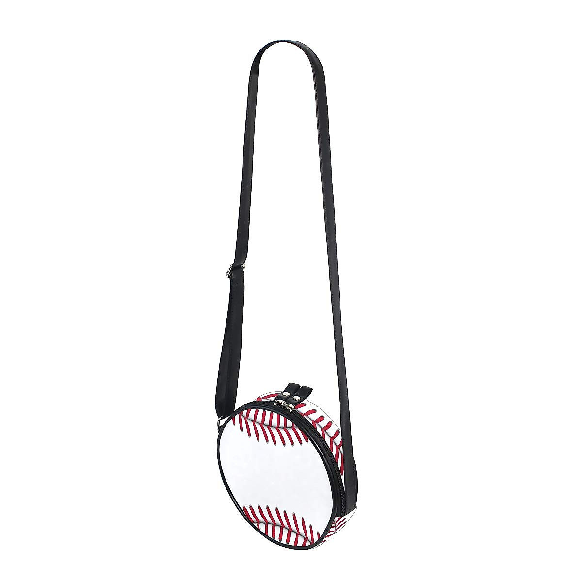 Women Round Crossbody Bag Baseball Sports Ball Small Circle Bag Handbag