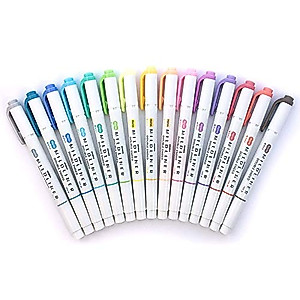 Zebra Pen Mildliner, Double Ended Highlighter, Broad and Fine Tips, Assorted Colors, 15 Pack
