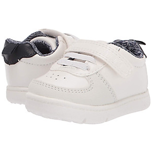 Carter's baby boys Kyle Fashion Sneaker First Walker Shoe, White, 2.5 Infant US