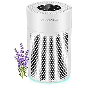 MEGAWISE 2022 Updated Version of EPI235A Smart HEPA Air Purifiers for home, Up to 936 ft²,Smart Air Quality Sensor, Ture 13 HEPA Paper Material, Purifiers 99.97% of Dust, Vocs, Smoke and Pet Dander