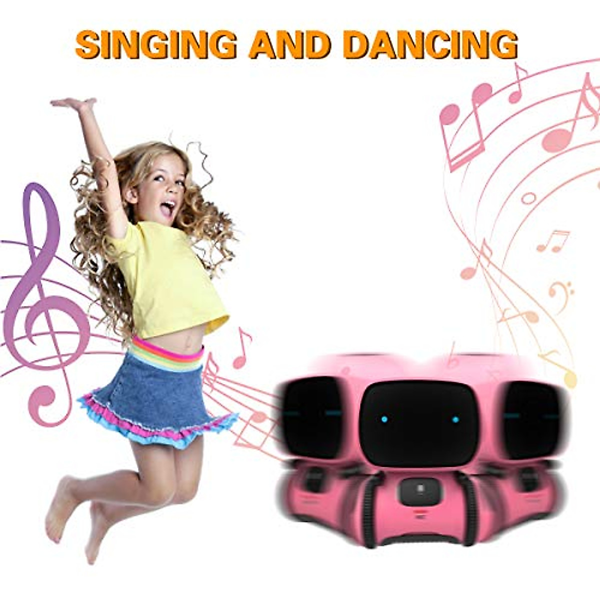 98K Kids Robot Toy, Smart Talking Robots Intelligent Partner and Teacher with Voice Control and Touch Sensor, Singing, Dancing, Repeating, Gift for Boys and Girls of Age 3 and Up