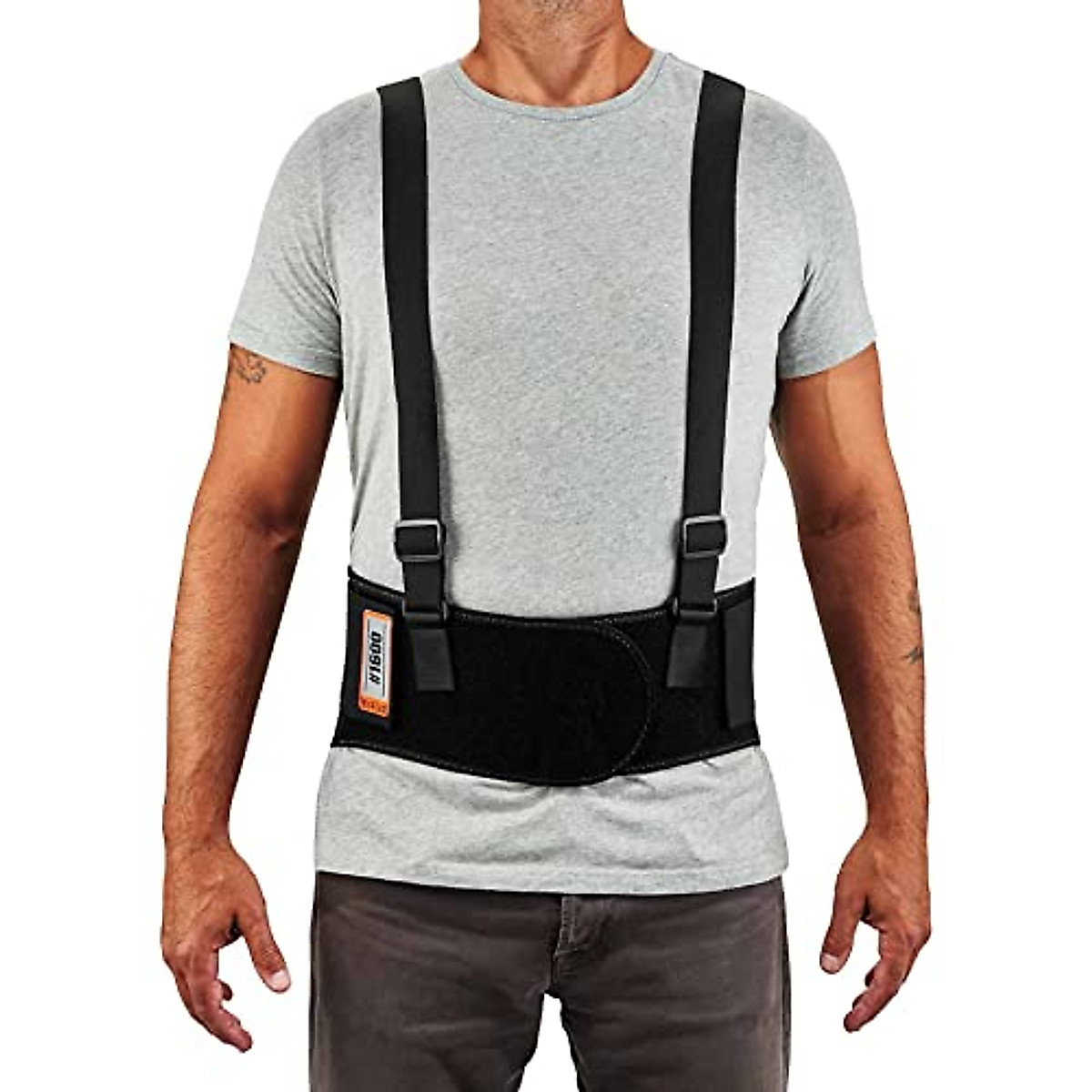 Ergodyne - 11103 ProFlex 1600 Back Support Brace, 9" Extended Support, High Cut Front For Mobility, Medium,Black