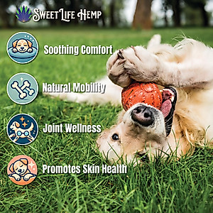 Sweet Paws Hemp Oil for Pets | Helps Dogs and Cats with Anxiety, Pain, Stress, Sleep, Arthritis & Seizures Relief | USA Small Business | Roasted Chicken Flavored | 330mg, Brown