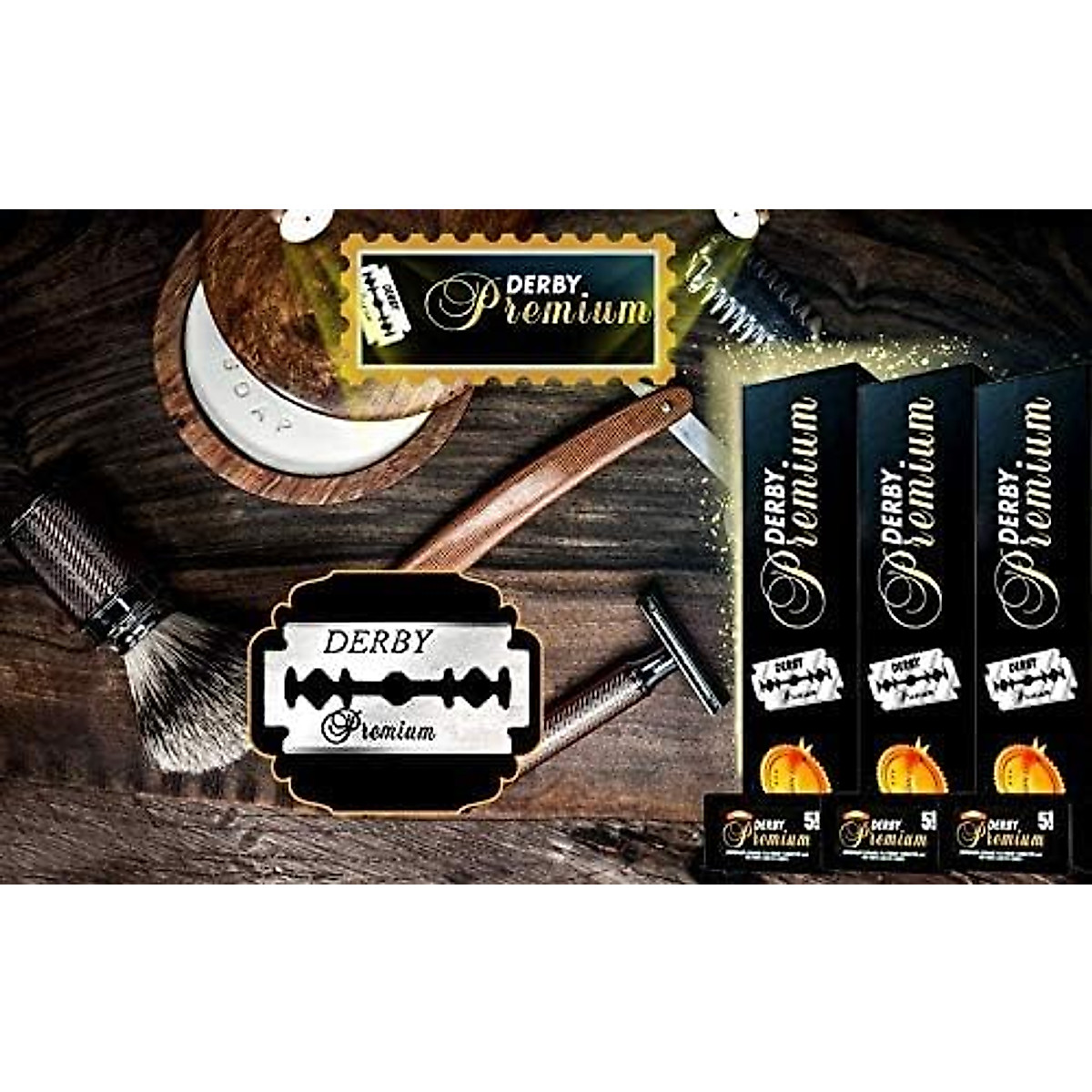 Derby Premium Double Edge Razor Blades, 100 Count