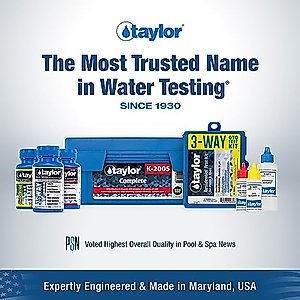 Taylor R-0005-C, Acid Demand Reagent for 2000 Series, 2 Ounce, for Testing Acid Demand Levels in Pool and Spas, Dropper Refill for Water Test Kits, Replace Annually | Made in The USA