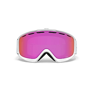 Giro Index OTG Adult Snow Goggles - White Core Light Strap with Amber Pink Lens (2021)