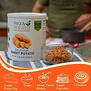 Ready Harvest Dehydrated Sweet Potatoes | Camper Must-Haves Camping Essentials | Hurricane Preparedness Items as Survival Food | Pantry Staples | #10 Can | 25-Year Shelf Life