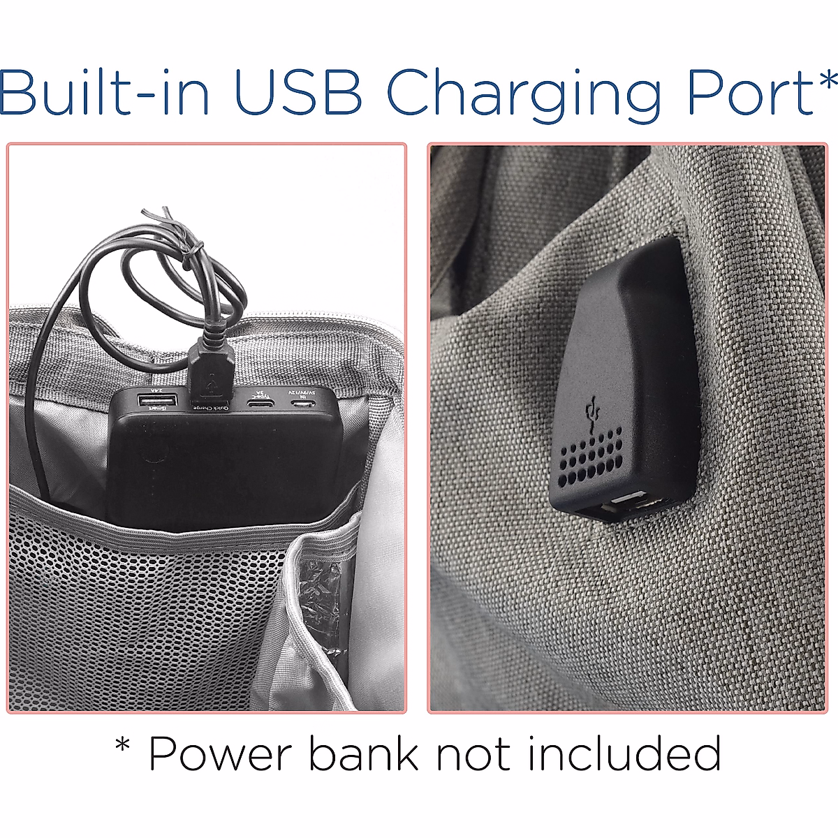 Nolla Breast Pump and Diaper Bag (Black)