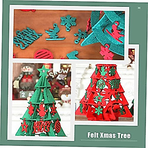 BESTOYARD 2Pcs Christmas Tree Holiday Party Decoration Table Small Xmas Tree Christmas Table centerpieces Artificial Snow Pine Tree Miniature Pine Tree Xmas Pine Tree Ornaments Delicate Felt